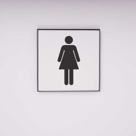 I-Sign Eco Piktogram skilte i str. 150x150mm - Dame - Sort